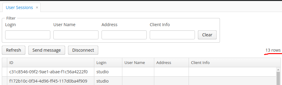 Add row count to User Sessions screen · Issue #13 · jmix-projects/jmix-audit · GitHub