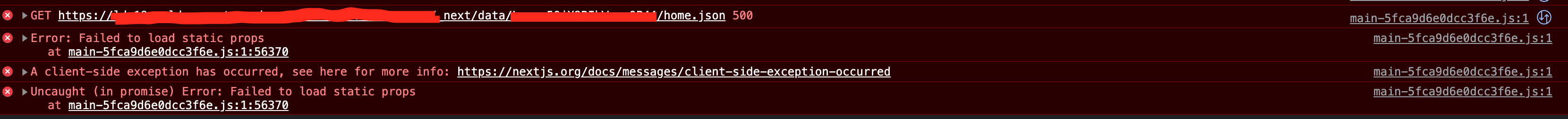 Failed to load static props (client and server side errors) · vercel next.js · Discussion #37503 ...