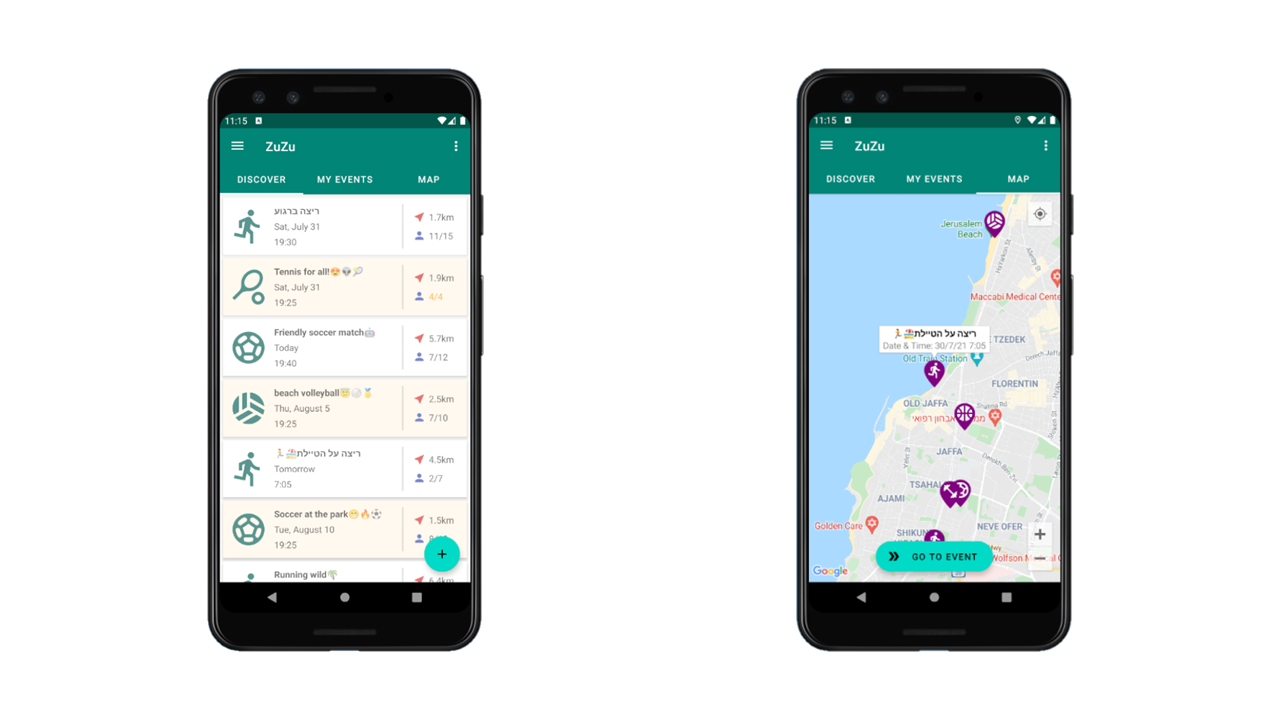 GitHub - odedZaken/zuzu: Zuzu is a social-sport app for engaging in ...