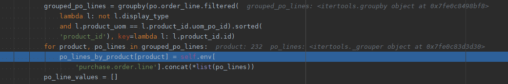Stock rule issue with itertools._grouper object (Python) · Issue #53247 · odoo/odoo · GitHub