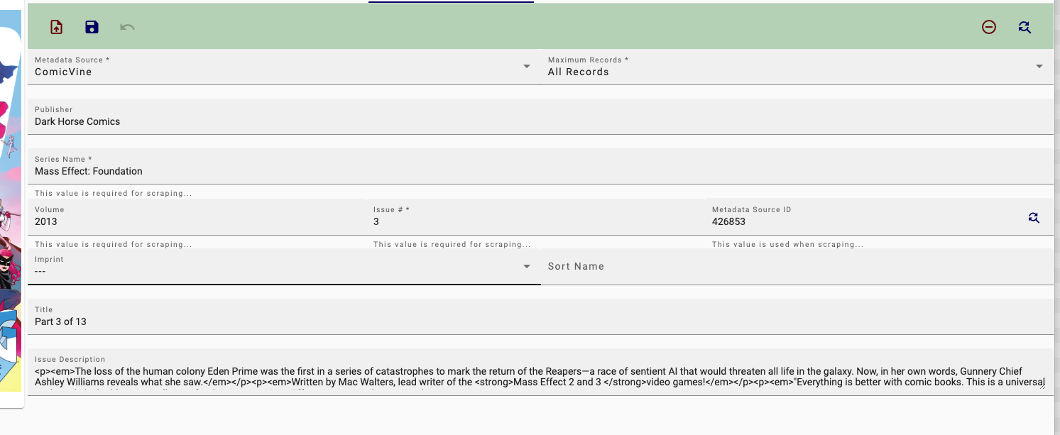 Unable to scrape via ComicVine · Issue #1547 · comixed/comixed · GitHub