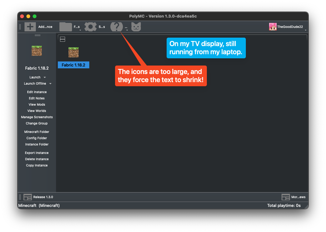 Truncated text in the settings bar. · Issue #648 · PolyMC/PolyMC · GitHub
