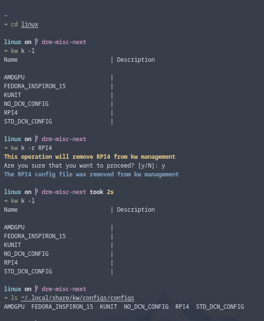 .config file is not deleted with `kw -r [name]` command · Issue #595 · kworkflow/kworkflow · GitHub