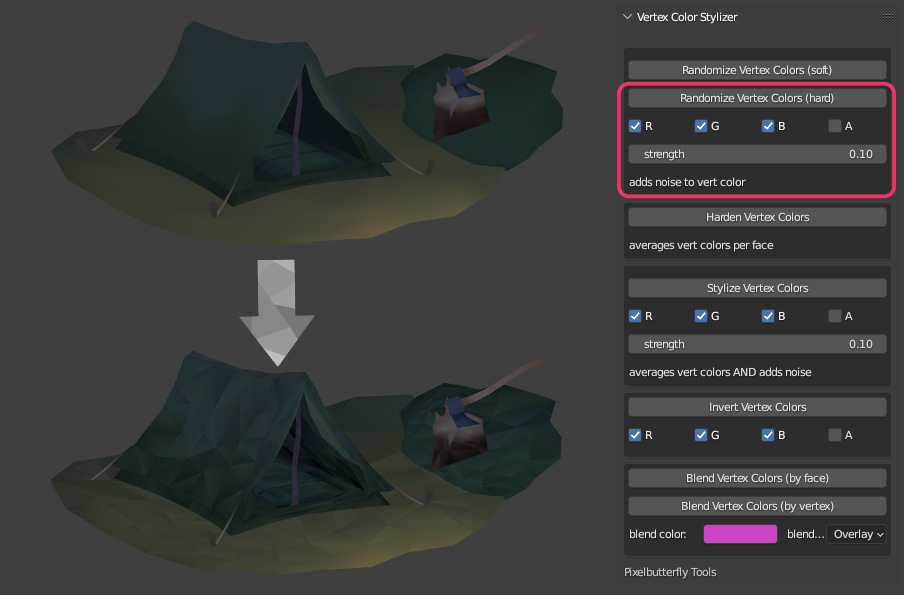 GitHub - pixelbutterfly/vertex_color_stylizer: A small Blender addon for modifying vertex colors.
