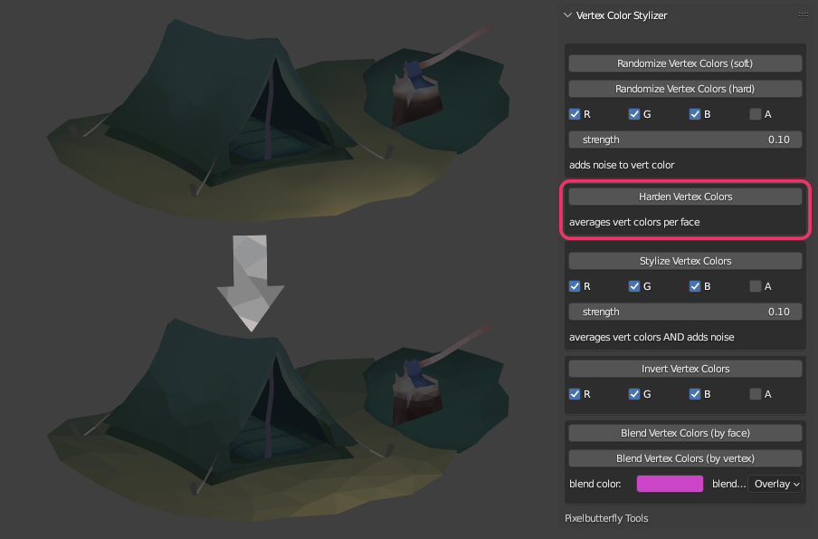 GitHub - pixelbutterfly/vertex_color_stylizer: A small Blender addon for modifying vertex colors.