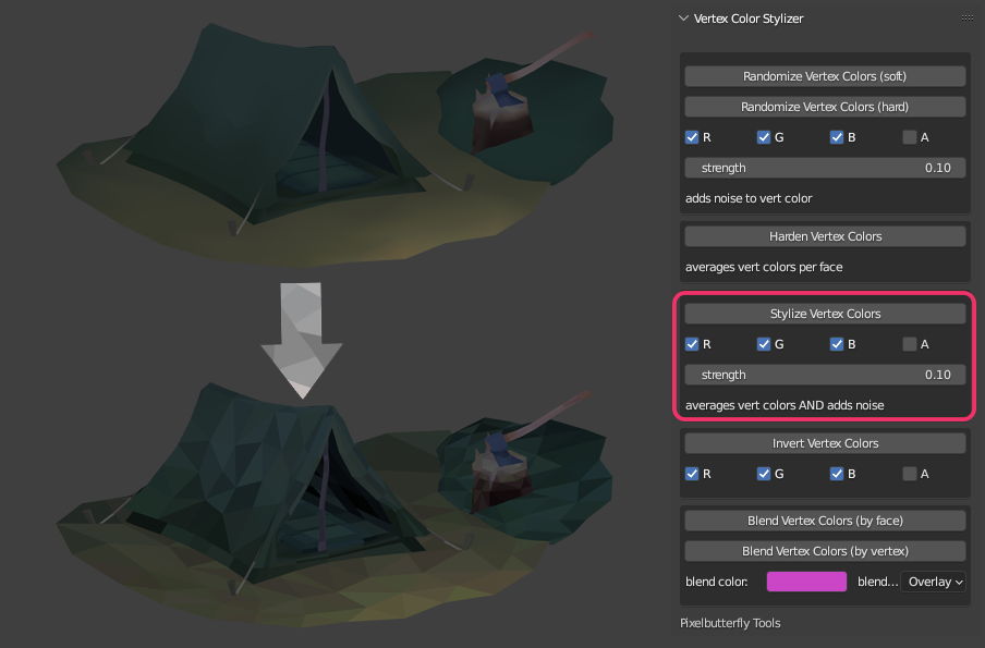GitHub - pixelbutterfly/vertex_color_stylizer: A small Blender addon for modifying vertex colors.