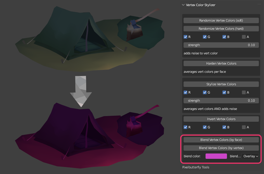 GitHub - pixelbutterfly/vertex_color_stylizer: A small Blender addon for modifying vertex colors.