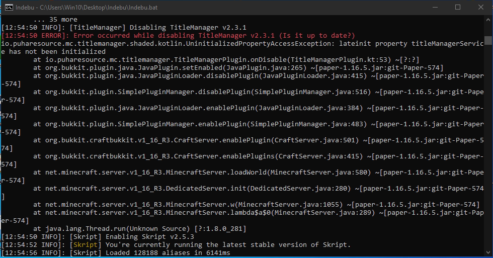 Nashorn Keeping the plugin from initializing · Issue #350 · Puharesource/TitleManager · GitHub