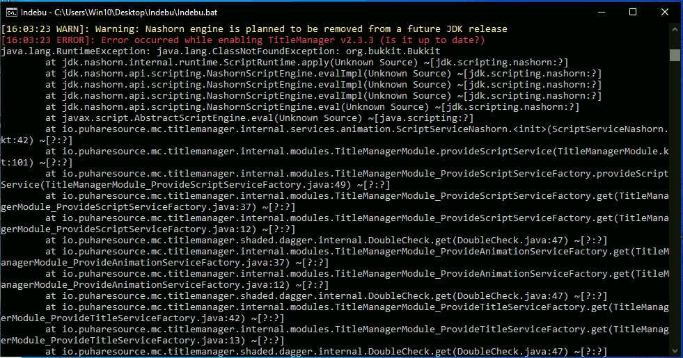 Nashorn Keeping the plugin from initializing · Issue #350 · Puharesource/TitleManager · GitHub