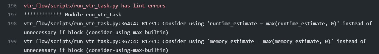 Python Lint CI Failures · Issue #1716 · verilog-to-routing/vtr-verilog-to-routing · GitHub