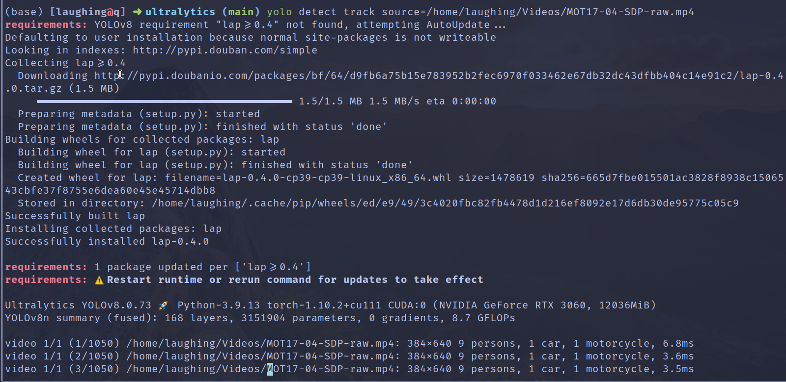 Error auto i stall lap library · Issue #1974 · ultralytics/ultralytics ...
