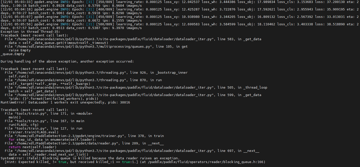 [Other General Issues]训练自定义数据集报错 · Issue #4761 · PaddlePaddle ...