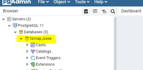 Probleme de configuration de PostgreSQL en tant que base de donnée pour Lizmap · Issue #1836 ...