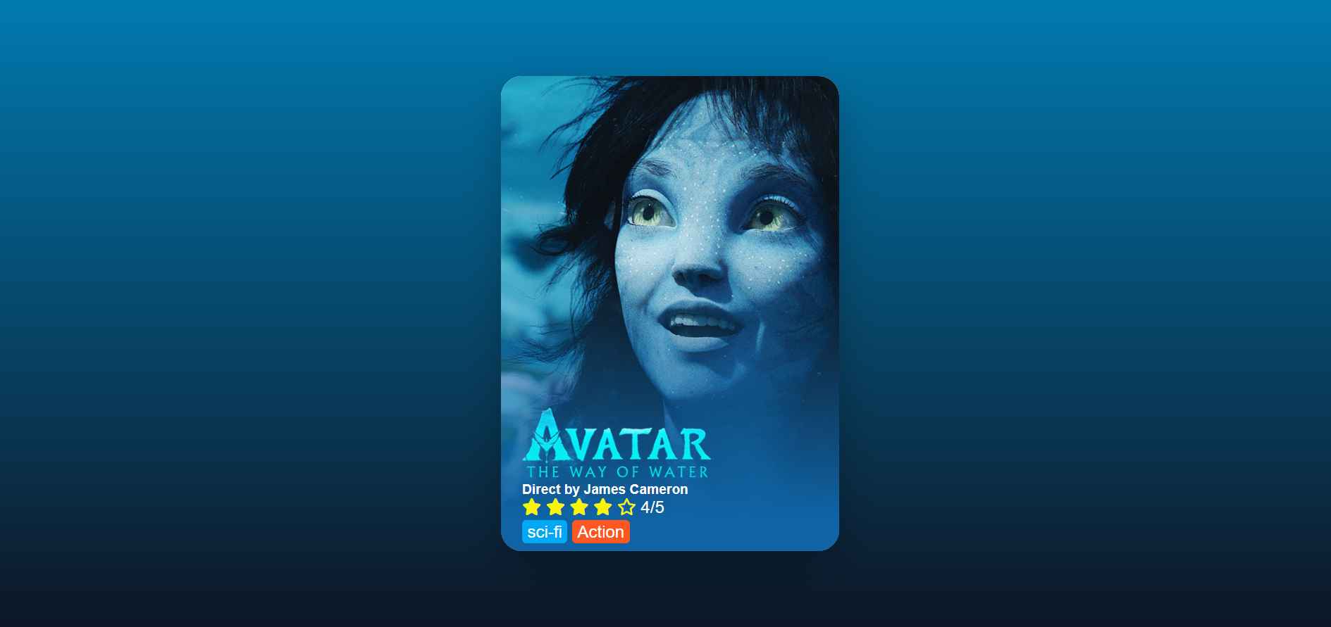 GitHub - RohanSakpal/MovieCard: Avatar Movie Card in Html Css
