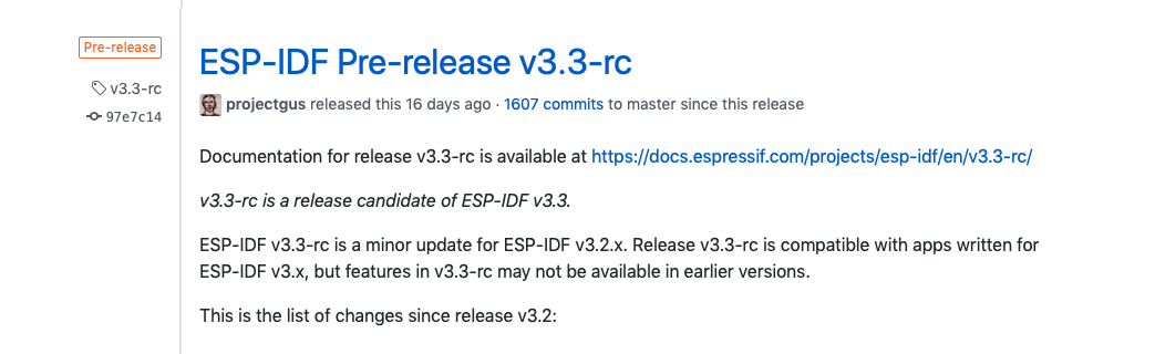 Any more releases? · Issue #3094 · espressif/arduino-esp32 · GitHub