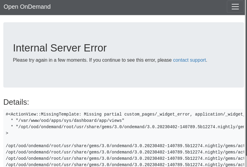Missing Error Partial For Custom Page Widgets · Issue 2715 · Oscondemand · Github 