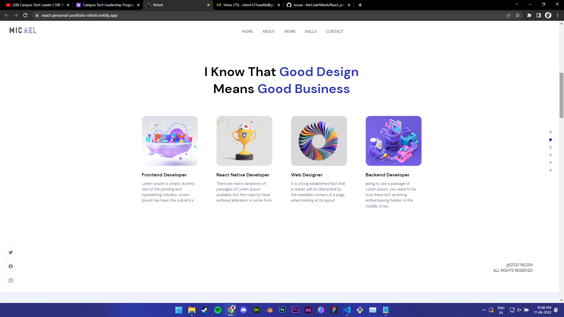 GitHub - theCodeNilesh/React_portfolio