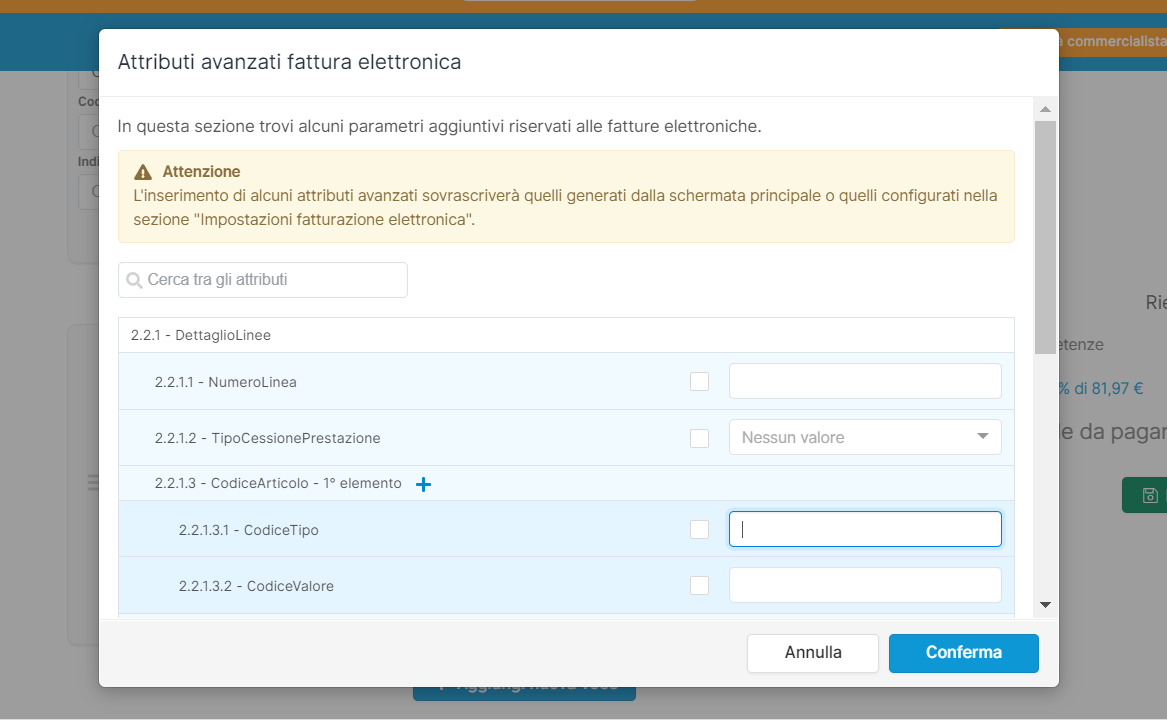 Articoli (items_list) - Inviare Attributi avanzati via API in fatture ...