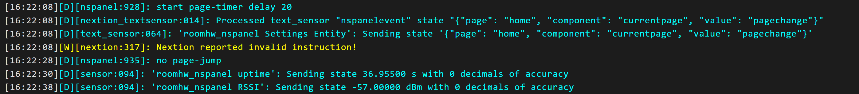 [nextion:317]: Nextion reported invalid instruction! · Issue #824 · Blackymas/NSPanel_HA ...