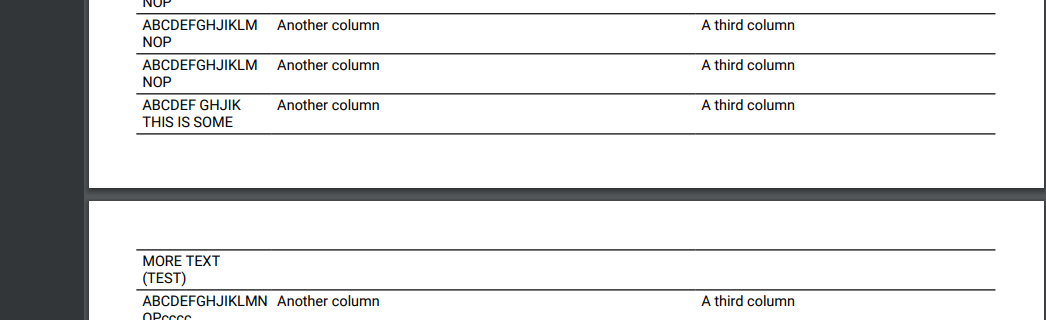 Table cell row spilling into other page · Issue #2273 · bpampuch/pdfmake · GitHub