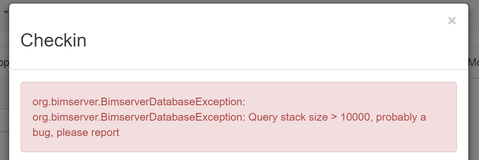 Query stack size > 10000, probably a bug, please report · Issue #752 · opensourceBIM/BIMserver ...