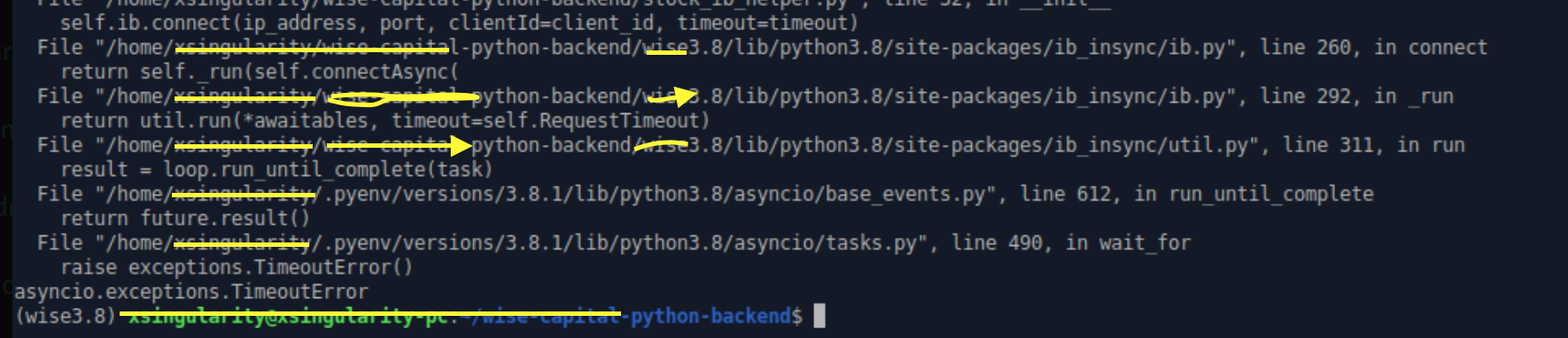 exception Timeout Error: same code works in for some users and other not · Issue #218 · erdewit ...