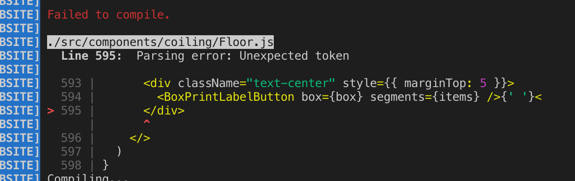 Development Output Looks Bad For Parsing Errors ยท Issue 5345