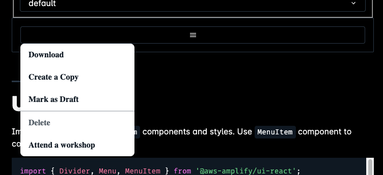 bug: menu primitive missing dark mode styling · Issue #1096 · aws-amplify/amplify-ui · GitHub