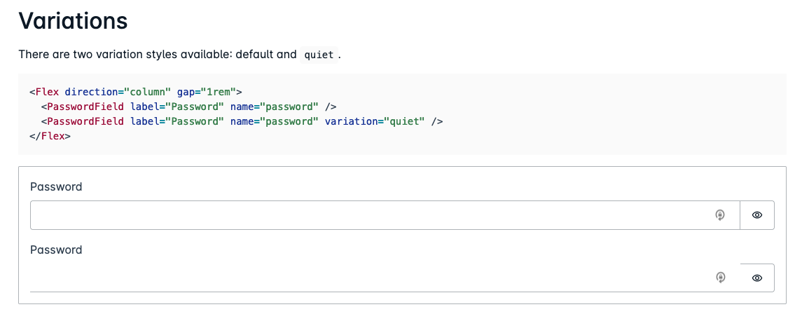 Bug: PasswordField / SearchField quiet variation button styling · Issue #1794 · aws-amplify ...