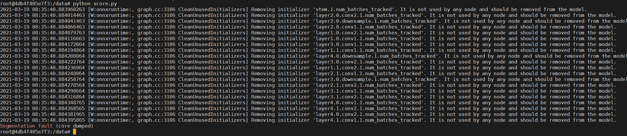 dnnl ep segmentation fault (core dumped) with rel-1.7.1 · Issue #7071 · microsoft/onnxruntime ...