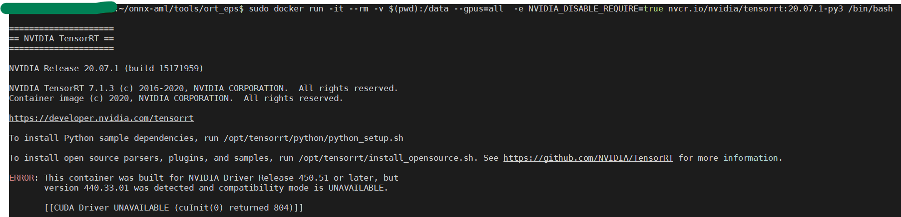 compatibility mode is UNAVAILABLE · Issue #1479 · NVIDIA/nvidia-docker · GitHub
