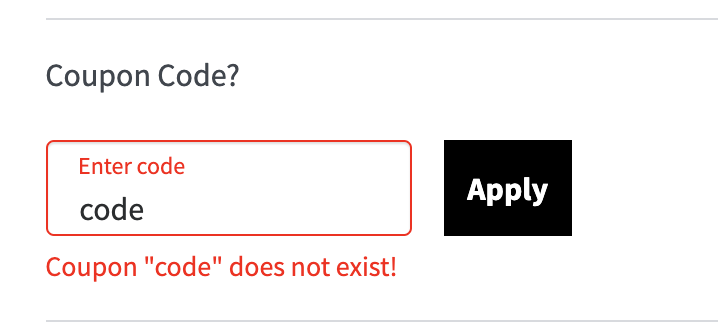 Add inline validation error and snackbar notices for coupon ui/ux ...