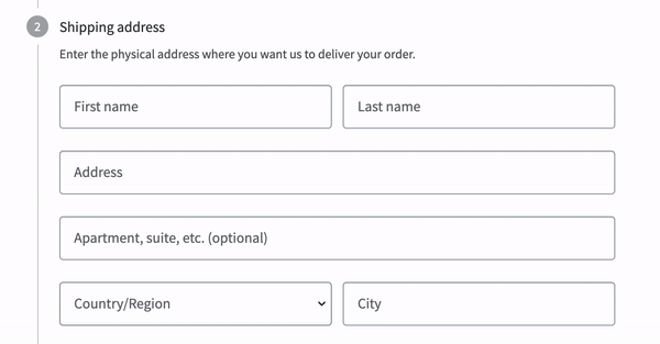 Country Validation triggered when writing in any input in the Shipping ...