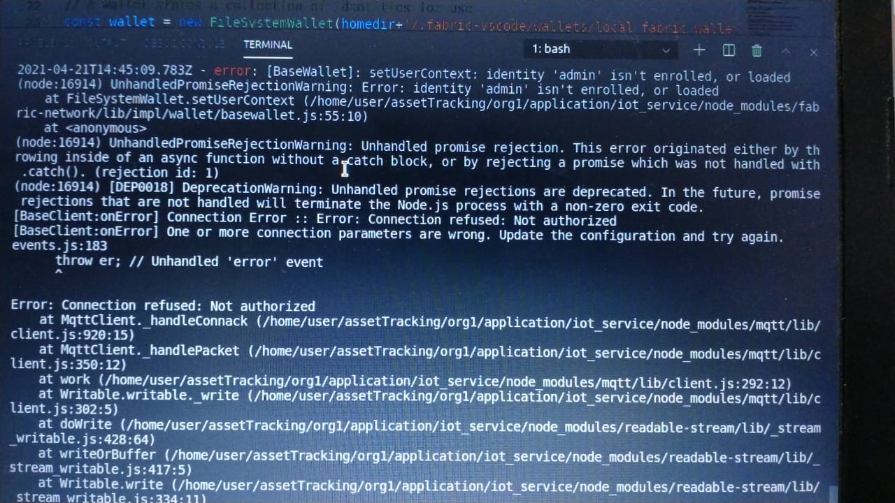 Admin isn't enrolled or loaded · Issue #18 · IBM/assetTracking · GitHub