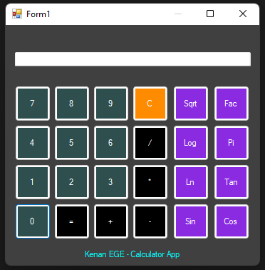GitHub - KenanAegean/Calculator-WindowsForm