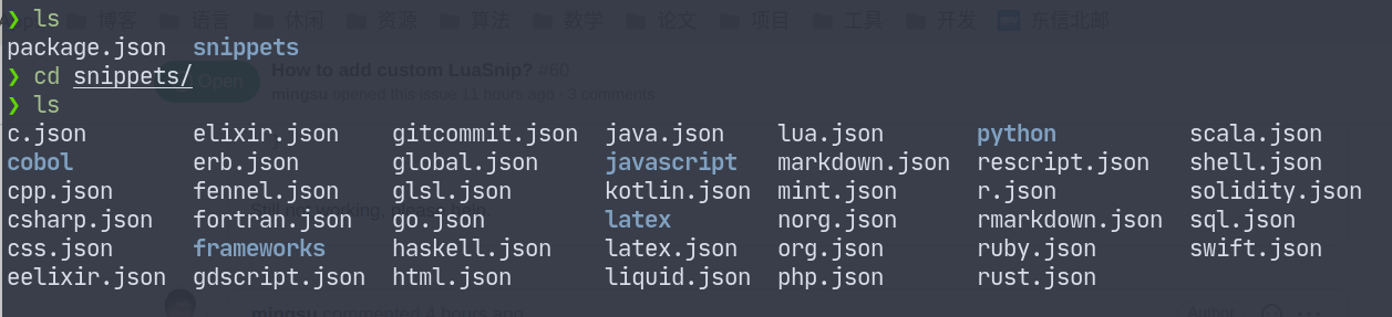 How to add custom LuaSnip? · Issue #60 · ayamir/nvimdots · GitHub