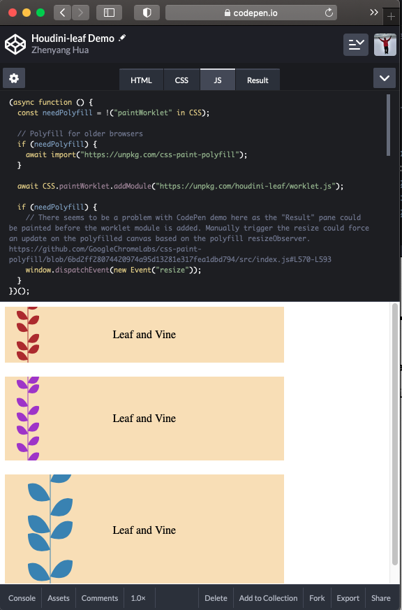 Demos on CodePen don't work in Firefox · Issue #128 · GoogleChromeLabs/houdini.how · GitHub