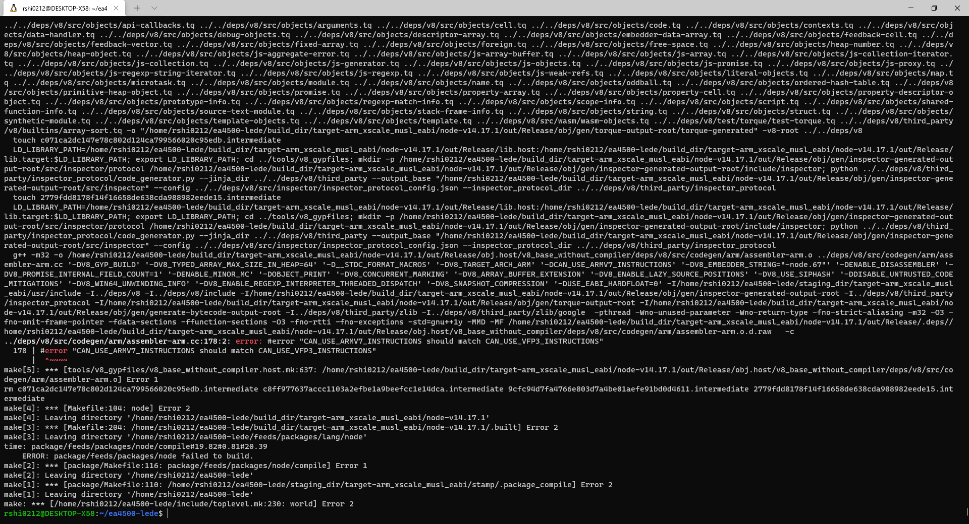 ea4500编译失败 · Issue #7598 · coolsnowwolf/lede · GitHub