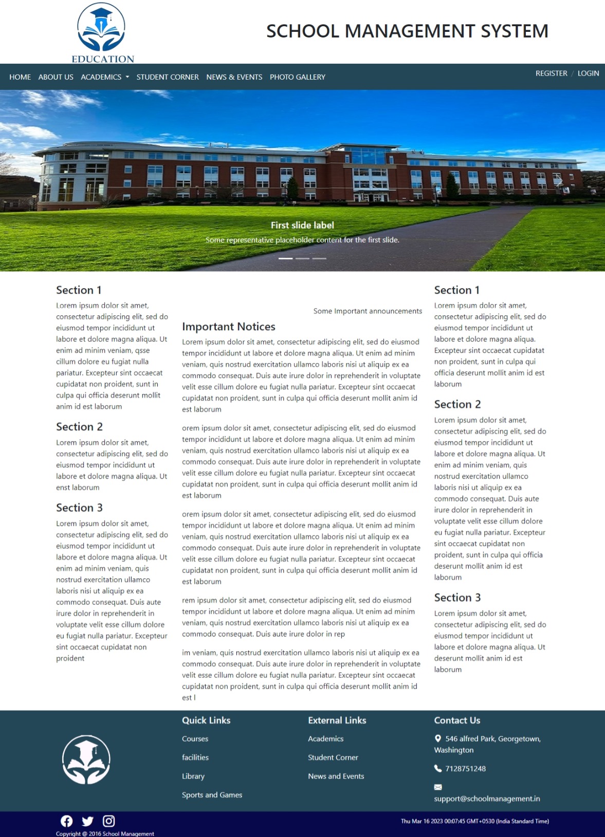 GitHub - himanisr/School_Management_System: School Management System ...