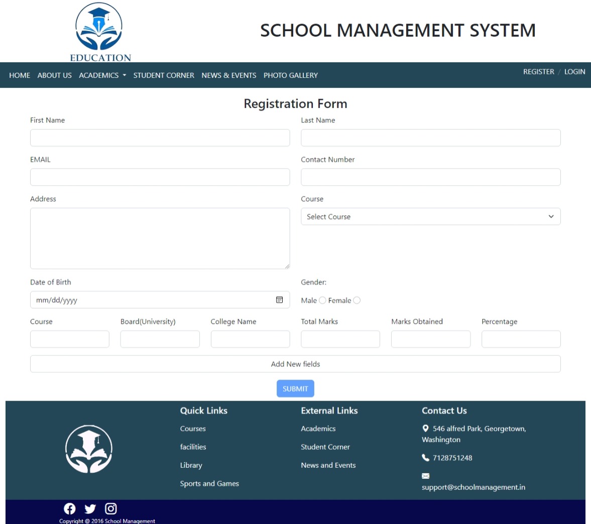 GitHub - himanisr/School_Management_System: School Management System ...
