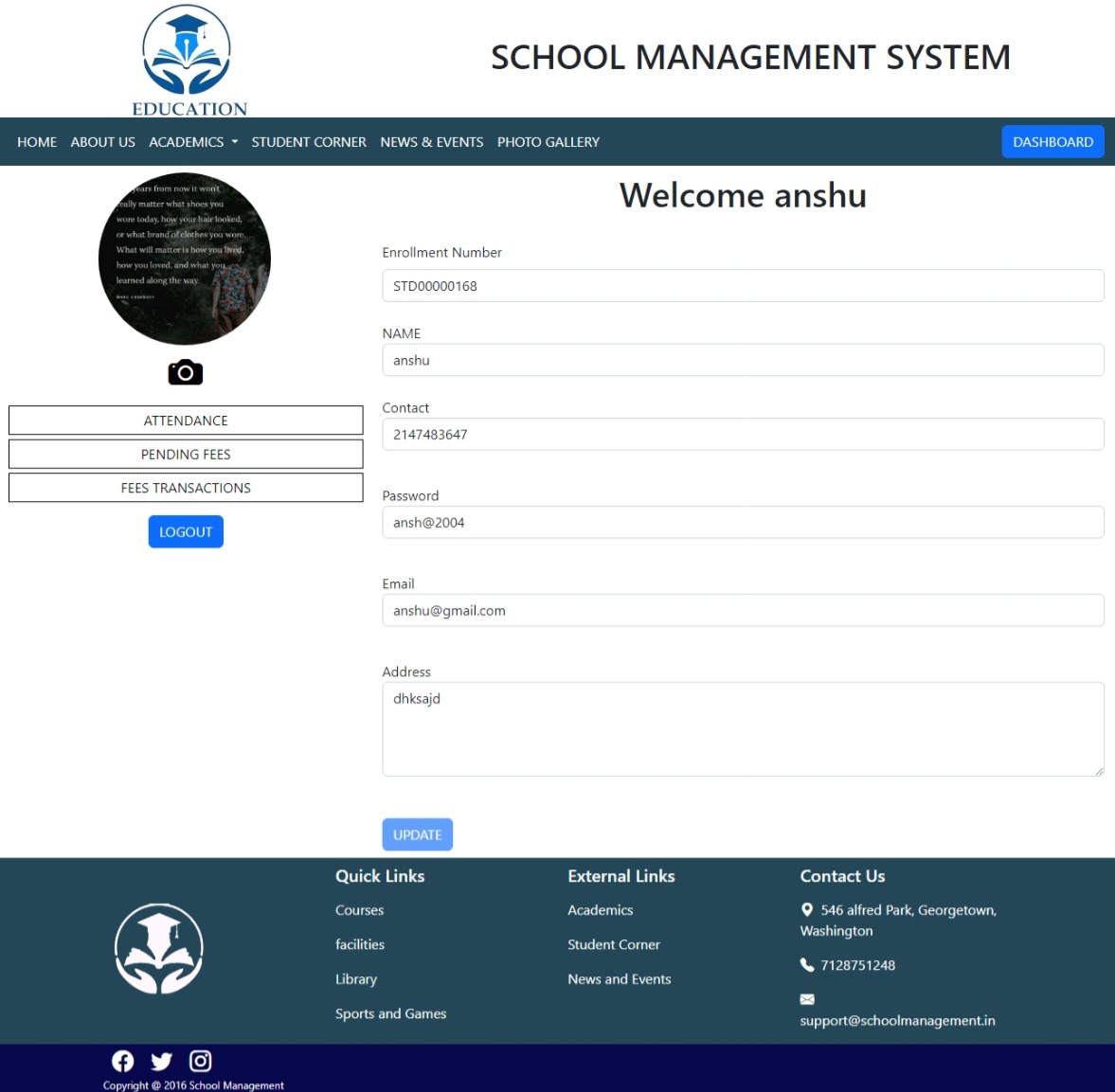 GitHub - himanisr/School_Management_System: School Management System Website