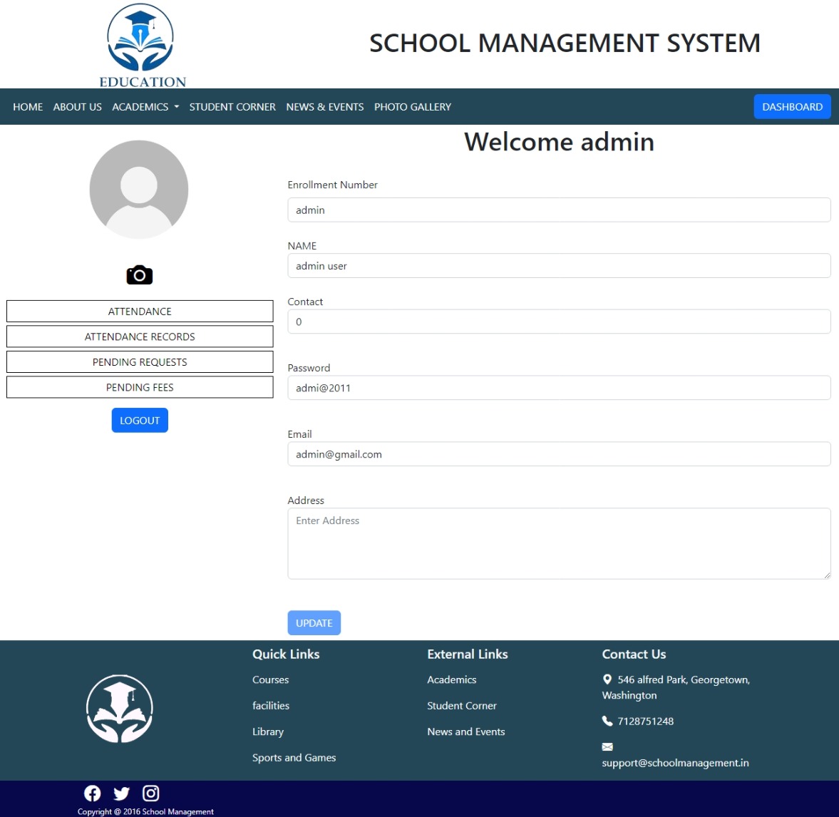 GitHub - himanisr/School_Management_System: School Management System ...