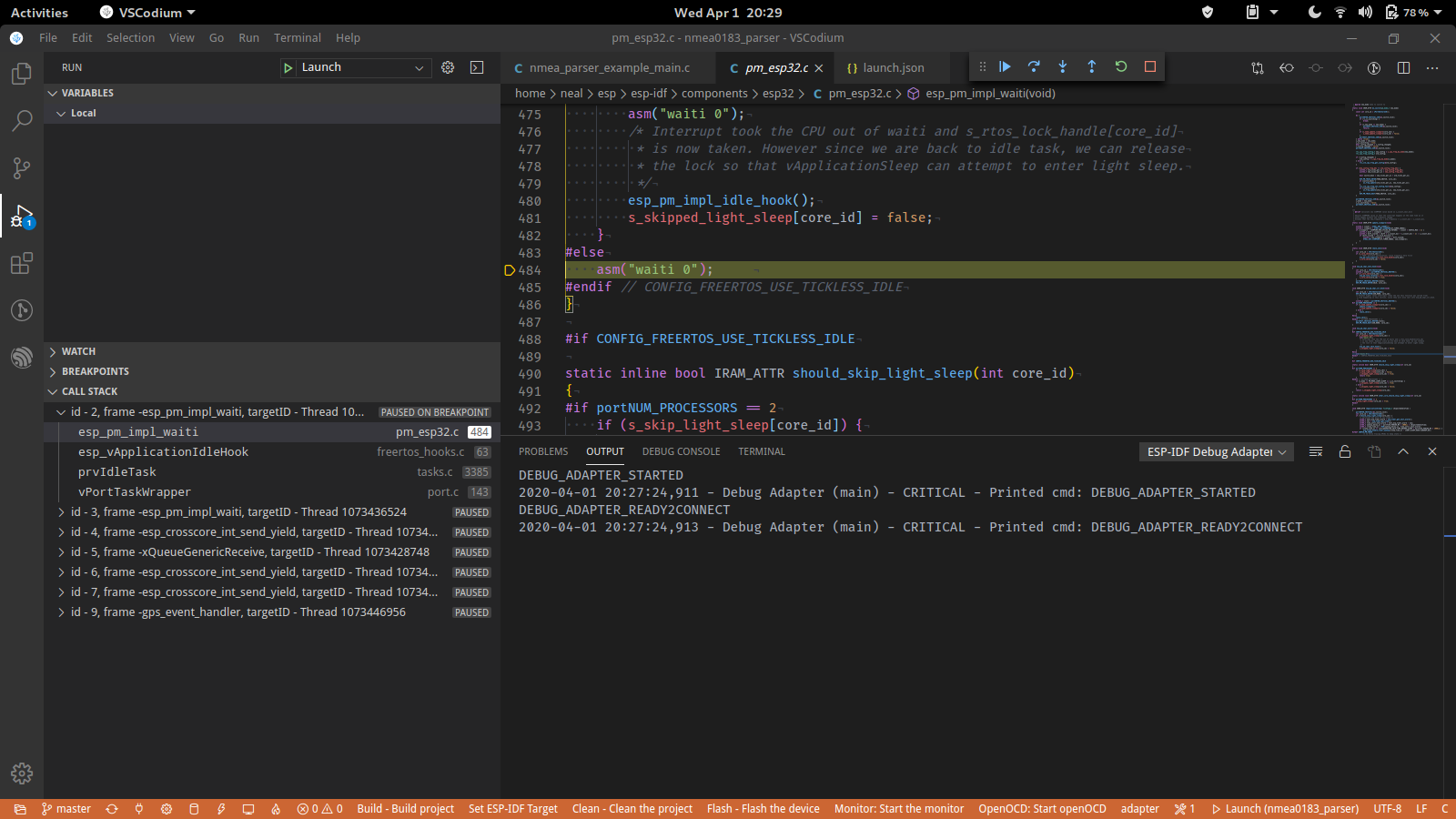 Can not start debugger (VSC-265) · Issue #61 · espressif/vscode-esp-idf ...