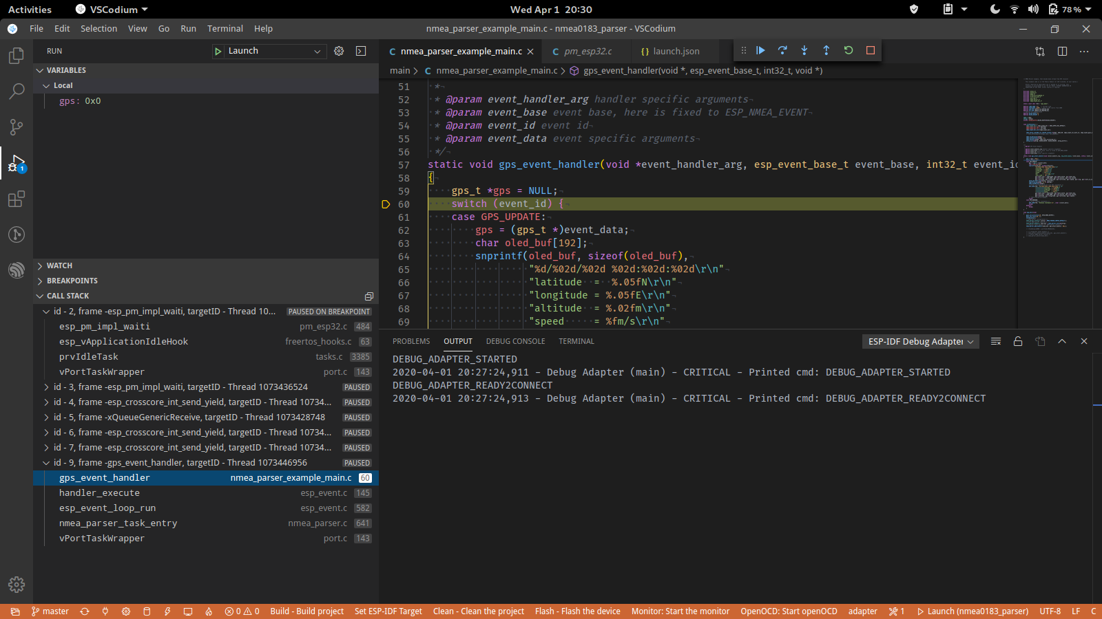 Can not start debugger (VSC-265) · Issue #61 · espressif/vscode-esp-idf ...