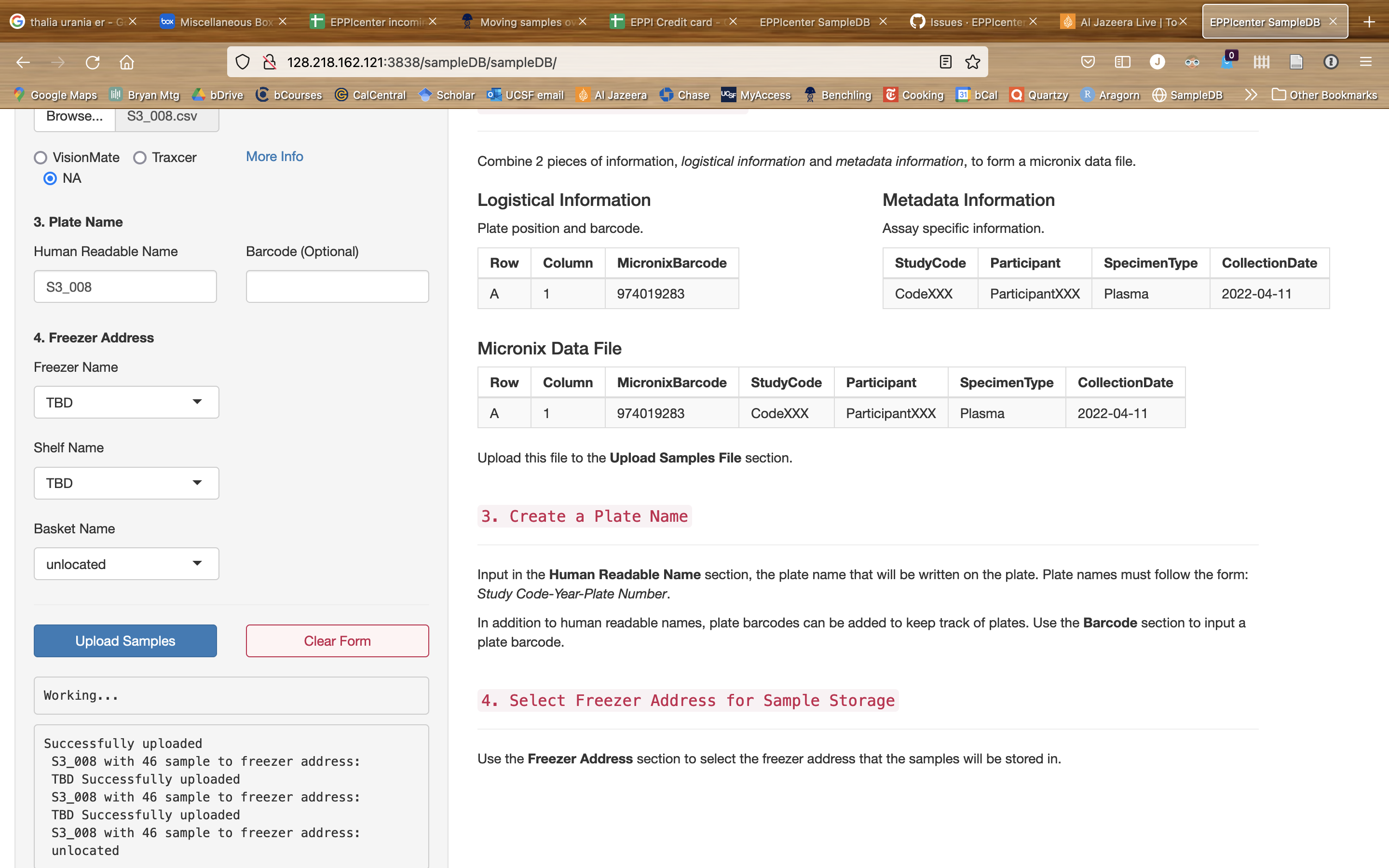 Can't upload samples · Issue #31 · EPPIcenter/sampleDB-rpackage · GitHub