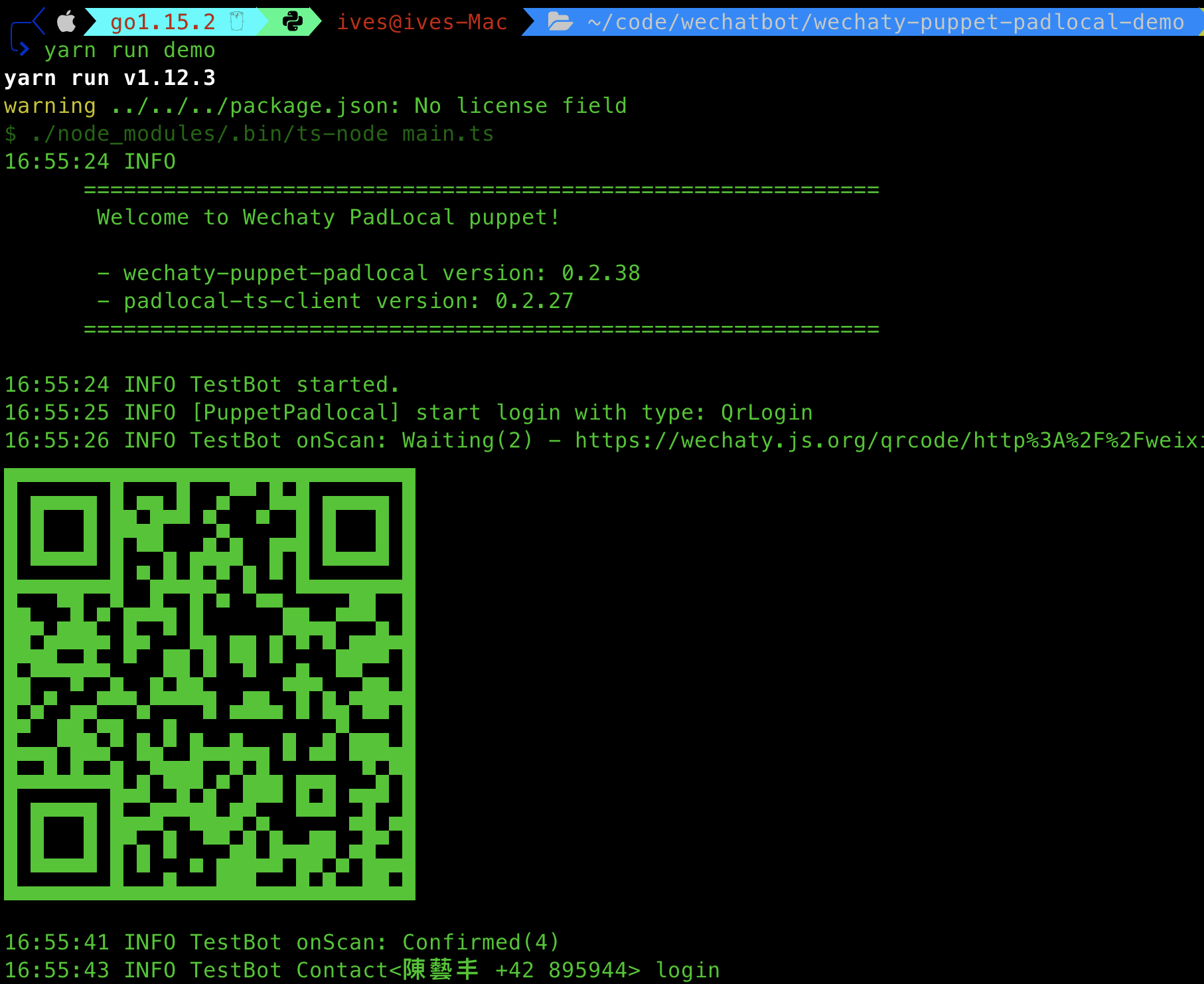 make bot would report "Wechaty - ERROR - internal error " if Mac login ...