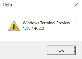 wt.exe always show information in a new popup window · Issue #15521 · microsoft/terminal · GitHub
