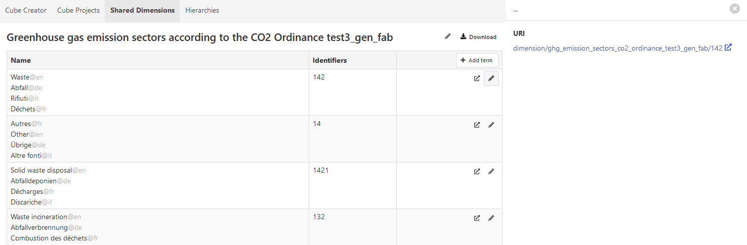 Shared Dimension - Term edition - Only the URL of the term displays in the edition window ...