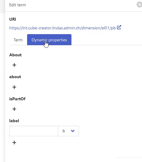 Shared Dimension - Term edition - Only the URL of the term displays in the edition window ...