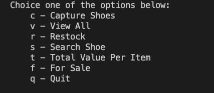 GitHub - kaismyre/finalCapstone: Python Inventory program to check stock